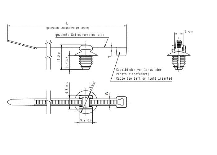 带圆盘和杉树头的分体式固定扎带07型-零部件CAD
